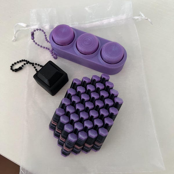 3D Printed Panic Button Fidget Clickers, Big Red Stop Button Clickers ...