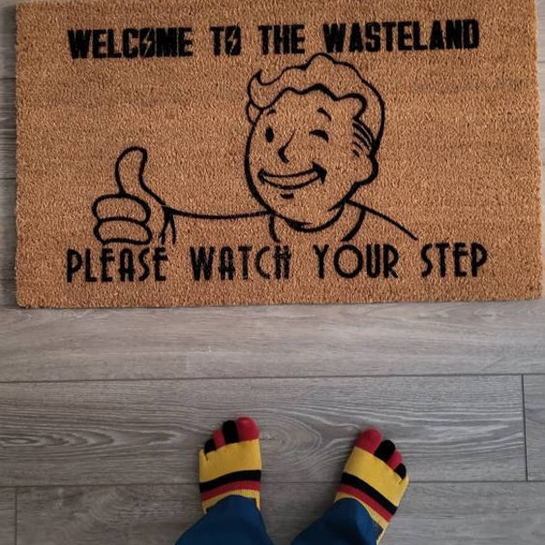 Fallout Boy Vault-tec Nuka Cola Wasteland Doormat Welcome Mat Eco ...