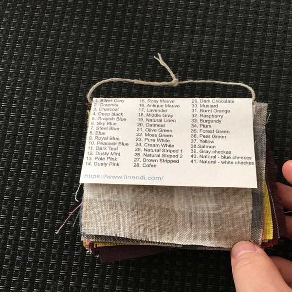 Linen Samples. 47 Colors Samples Box. Medium Weight Linen. Baltic Linen ...