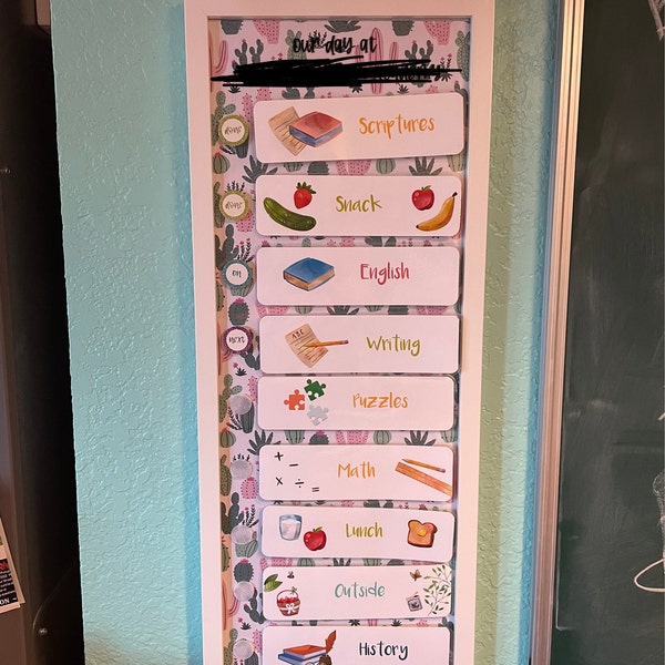 Visual Homeschool Schedule Cards Homeschooling Subjects Daily Routine ...