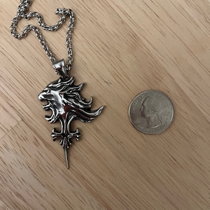 Final Fantasy VIII Large Squall Leonhart Griever Necklace Sterling ...