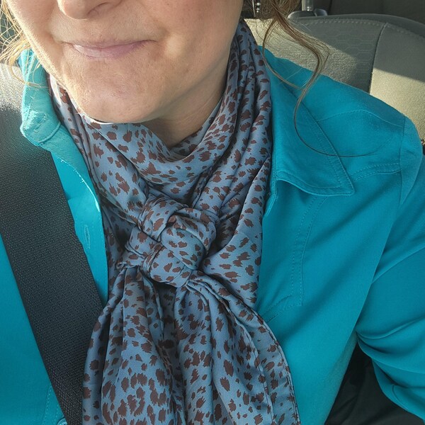 Wild Rag Engraved Sterling Silver Print Cowboy Western Neck Scarf ...