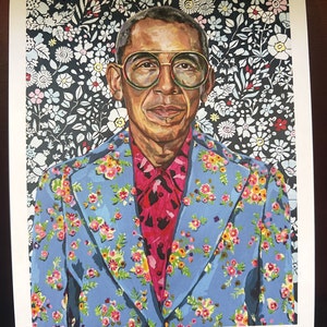 Barack Barack Obama Acrylic Painting Barack Obama Portrait Art Print ...