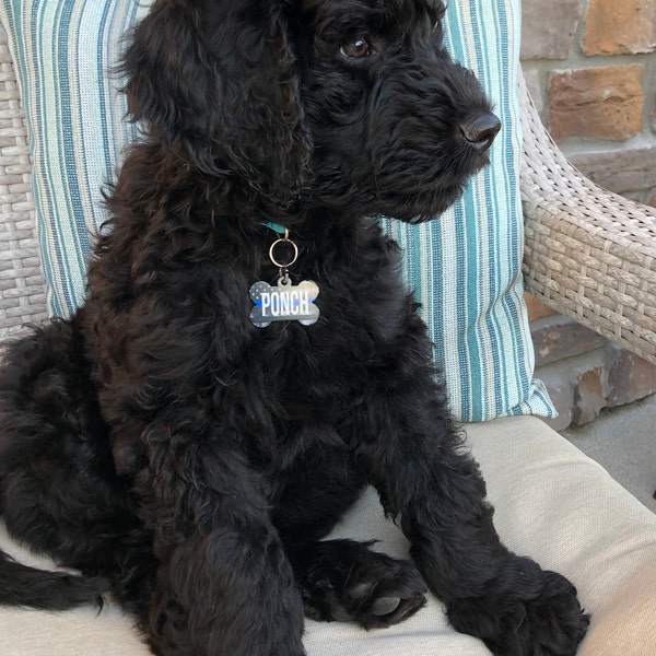 2 Sided TBL - Thin Blue Line Police Dog Tag - Back the Blue - Custom ...