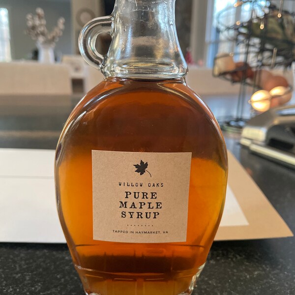 Farmhouse Maple Syrup Labels • Custom • Water and Oil Resistant for ...
