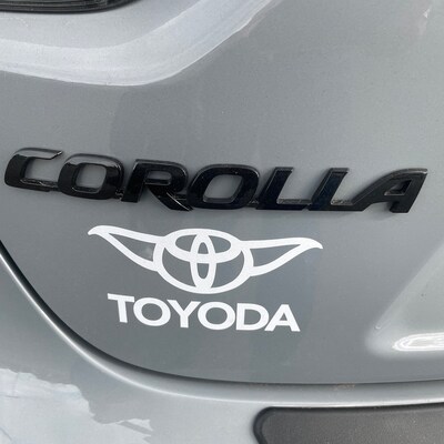 Yoda Toyoda Toyota Vinyl Decal for Car, Laptops, Any Smooth Surface ...