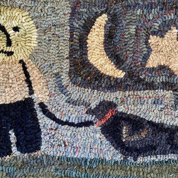 Rug Hooking Pattern, the Homestead, Primitive Hooked Rug Pattern, Hand ...