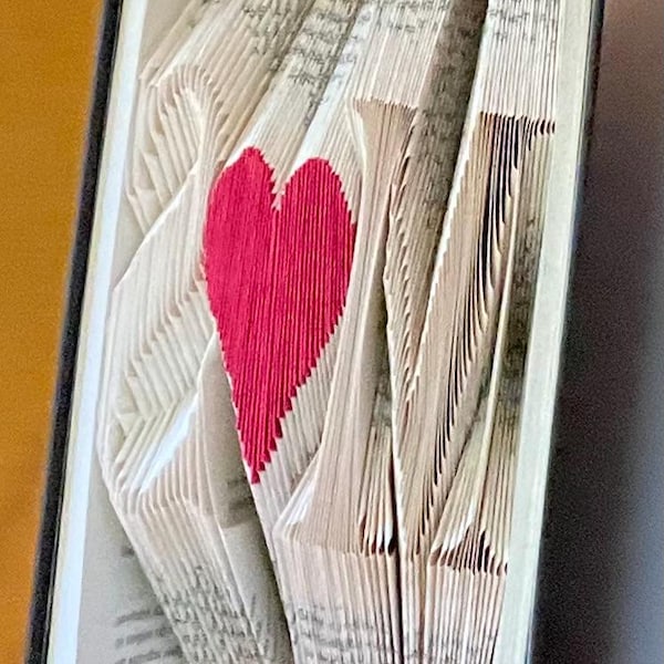 Folded Book Art-initials-unique Gift-custom Hand Made Art-boyfriend ...