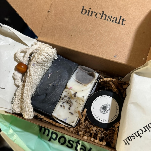 Artisan Handmade Soap Gift Box 4 Pk Soap Gift Set Vegan Soap Bath Spa Gift Set Care Package - Etsy