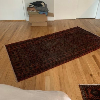 3x6 Blue Distressed Tribal Vintage Accent Rug, Oriental Turkish ...