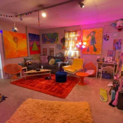 1970s Rhythm Transistor Stylish White-green Wall Clock Kitchen Clock ...