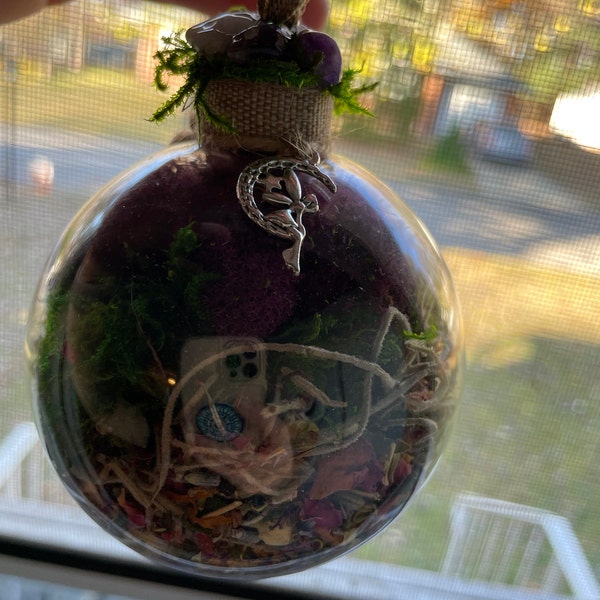 Moon Fairy Witch Ball | Protection Witches Ball | Cottagecore Decor ...