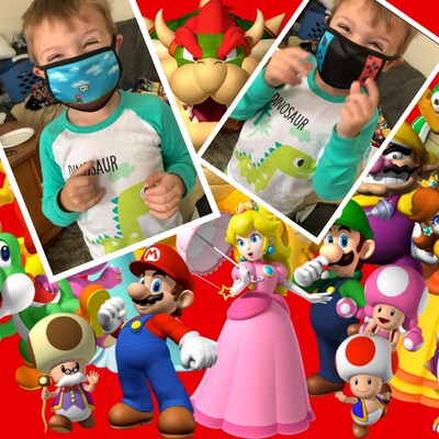 Rubik's Cube Face Mask, Rubik's Mask, Kids, Reversible, Reusable ...