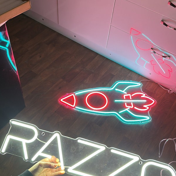 Waterproof Neon Outdoor Vertical Arrow Open Sign, Custom Shop Sign Neon ...