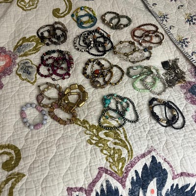 Electric Rainbow Bracelets//enamel Shackle Screw Clasp Bracelet With ...