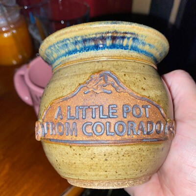 A Little Pot From Colorado Gift Handmade Pottery Stash Jar Marijuana ...