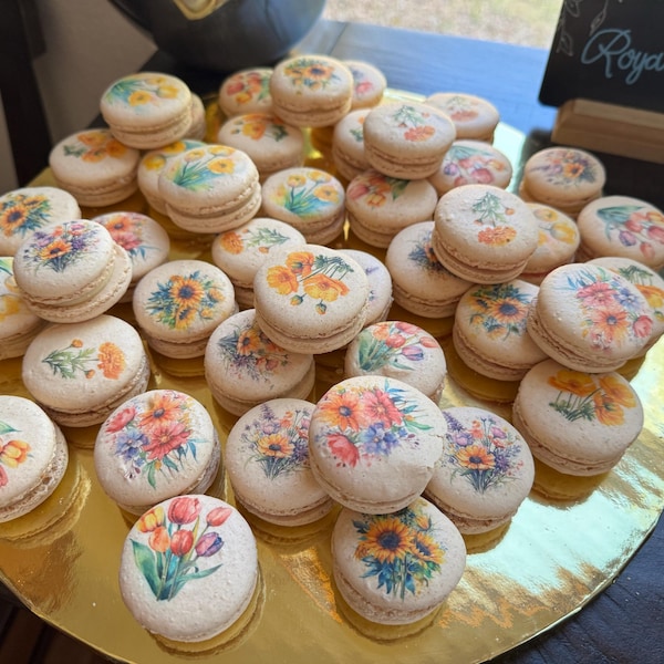 Moon Phases French Macarons - 6, 12 or 24 - Choose Flavors Macaroons ...