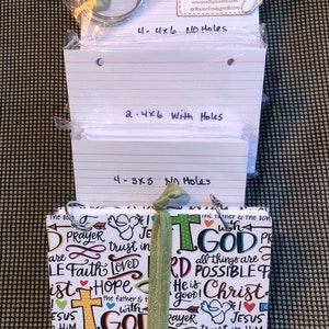 Index Cards Blank and Lined Refills Punched Holes for - Etsy