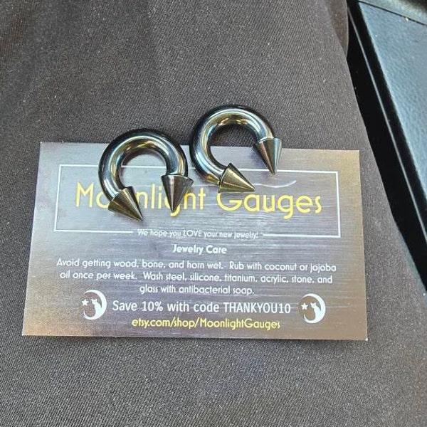 8 Pairs Rainbow Steel Pinchers 0g-14g Tapers Crescents Septum 0g 2g 4g ...