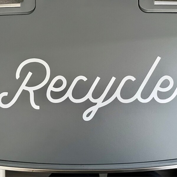 Decal Recycling Vinyl Decal, Recycle Bin Decal, Recycling Sticker ...