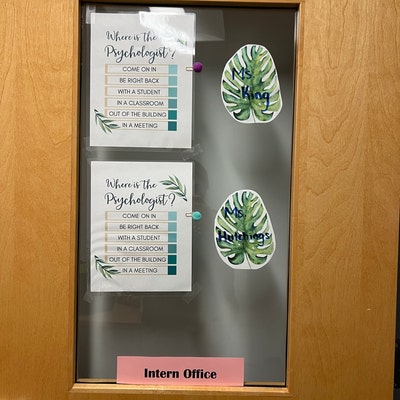 School Psychologist Door Sign School Psychology Office Signs Where is ...