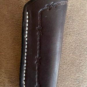 Bifold Leather Wallet Beaver Tail Inlay Wallet Bifold | Etsy