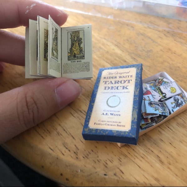 1:12 TAROT CARD Dollhouse Miniature Game #10 – 78 Diy Tarot Card Deck ...