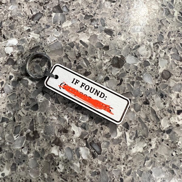If Found Please Call Keyring | Lost Key ID Tag | If Found Please ...
