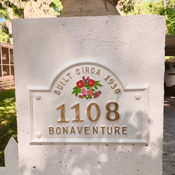 Vintage Traditional House Numbers, Personalized House Number Plaque ...