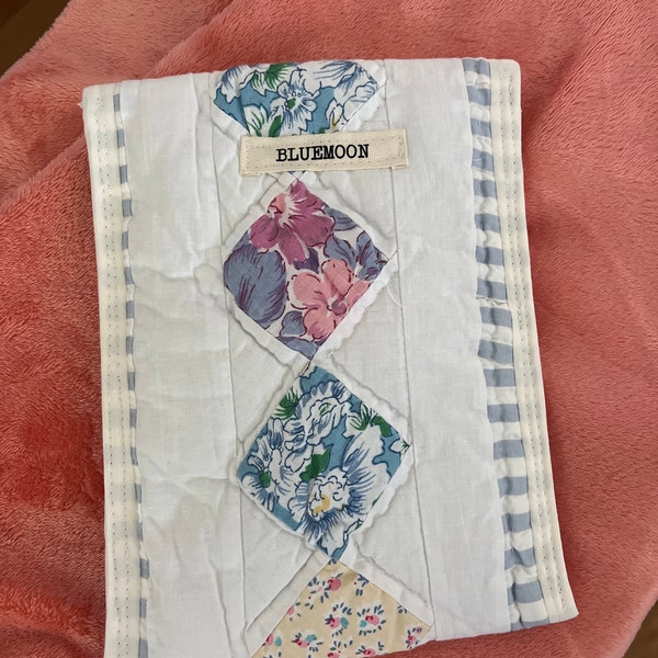 Large Quilted Sleeve Denim Jacket Refashion Upcycled Quilt Clothing ...