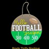 Hello Football Season Sign, Digital Download, Round Door Hanger Svg ...