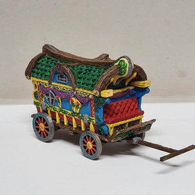 Dnd Gypsy Wagon Merchant Wagon Traveler Caravan Cart Gypsies Tabletop ...