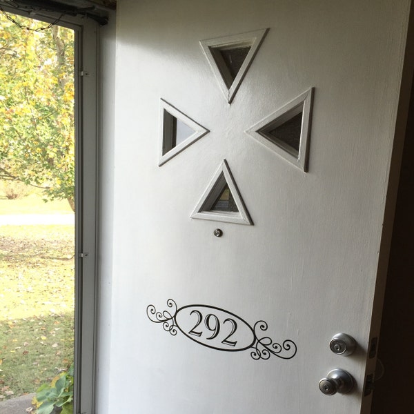 House Numbers Front Door Vinyl Lettering Decal Sticker - Etsy