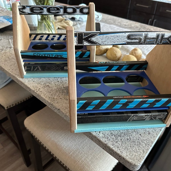 Custom Hockey 6-pack Beer Carrier | Salvaged Hockey Sticks | Wood Ends ...