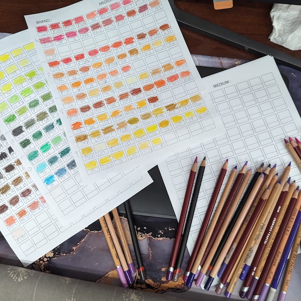 24 Color Swatch PDF, Printable Color Swatch Chart, Color Swatch ...