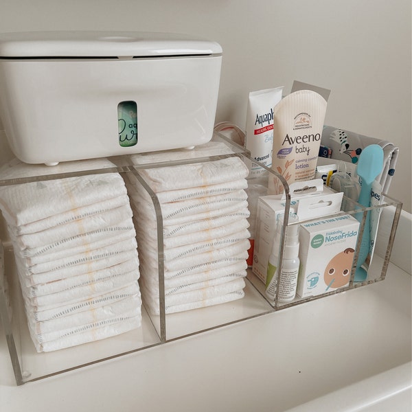 Lucite Plexi Diaper Caddy, Changing Table Storage, Organization for ...