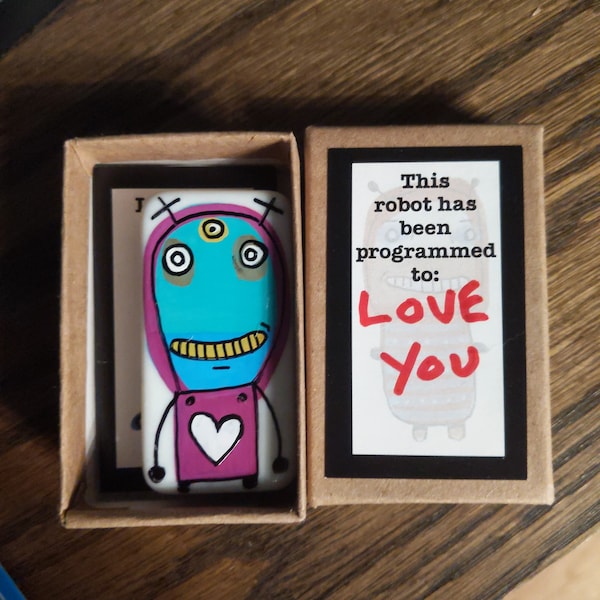 Love Bots: a Tiny Domino Robot That Loves You Unconditionally. Art That ...