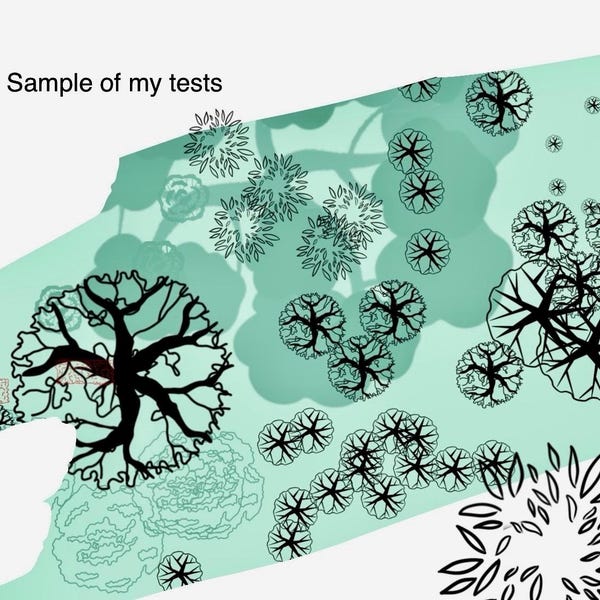 Landscape Element Brush Procreate, Procreate Architecture, Tree Brush ...