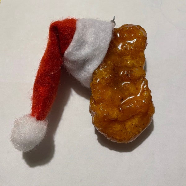 Real Chicken Nugget With Santa Hat Ornament (real Preserved Chicken ...