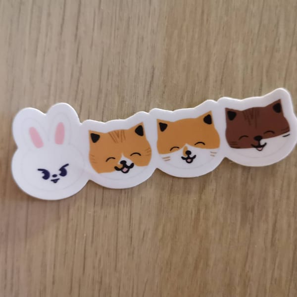 Stray Kids Cats Vinyl Sticker - Lee Know, Leebit, Soonie, Doongie, Dori ...