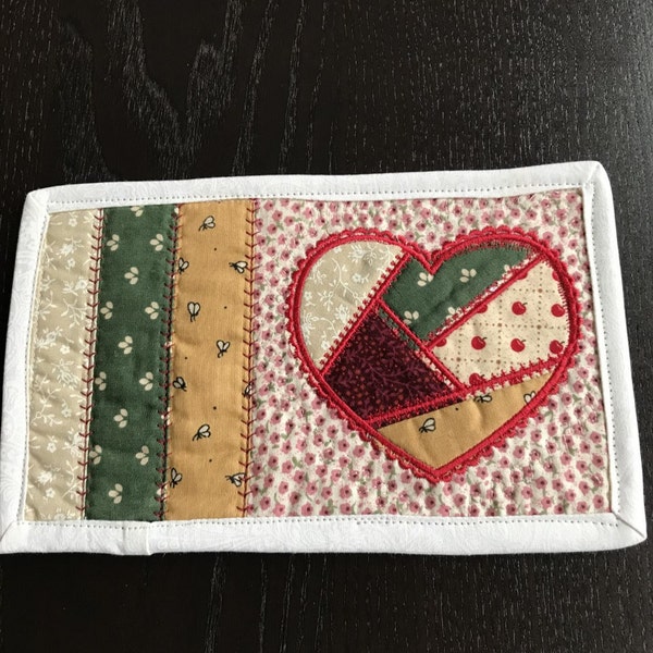 Crazy Patch Heart Machine Applique Design, Valentines Day Embroidery ...