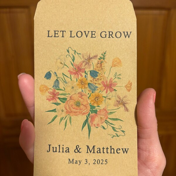 Personalized Seed Packets Baby Shower Mixed Seeds Included | Bulk Gift ...