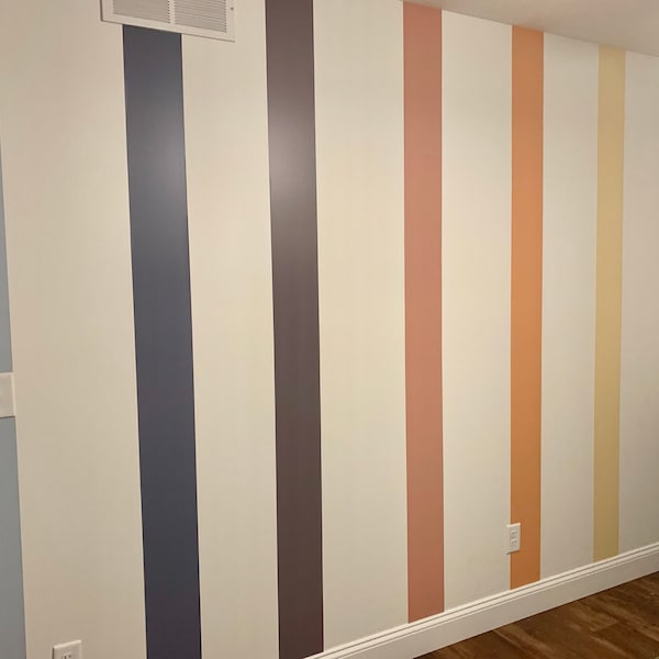 Giant Rainbow Stripes Wall Decals, Rainbow Wall Decal, Nursery Room ...