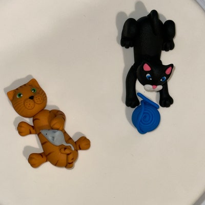 Fondant Cat Cake Toppers Fondant Cats Cat Lover Party Cat and Mouse Cake Toppers - Etsy
