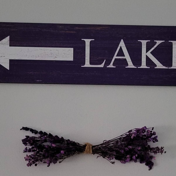 Lake Arrow Sign - Etsy