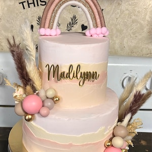 Cake Charm Custom Acrylic Name Plate Birthday Cake Decor Cake Accessory ...