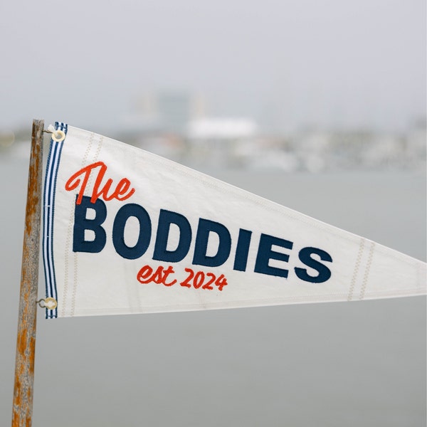 Custom Boat Pennant: Upcycled Sailcloth Nautical Flag - Etsy