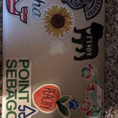 Peachy Decal Peach Vinyl Sticker Watercolor Peach Decal Car Window ...