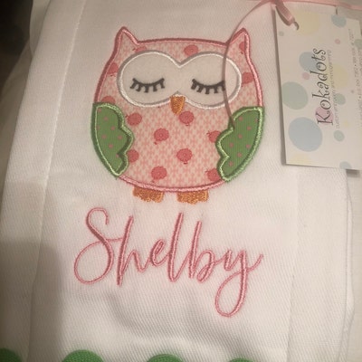 Personalized Girl Burp Cloth Bow Burp Cloth Monogrammed Burp - Etsy