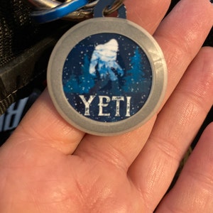 Pet ID Tag yeti Yeti or Not Dog Tag, Winter Teal, Nomadic Tails Bandana ...
